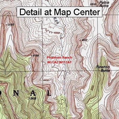 Amazon.com : USGS Topographic Quadrangle Map - Phantom Ranch, Arizona ...
