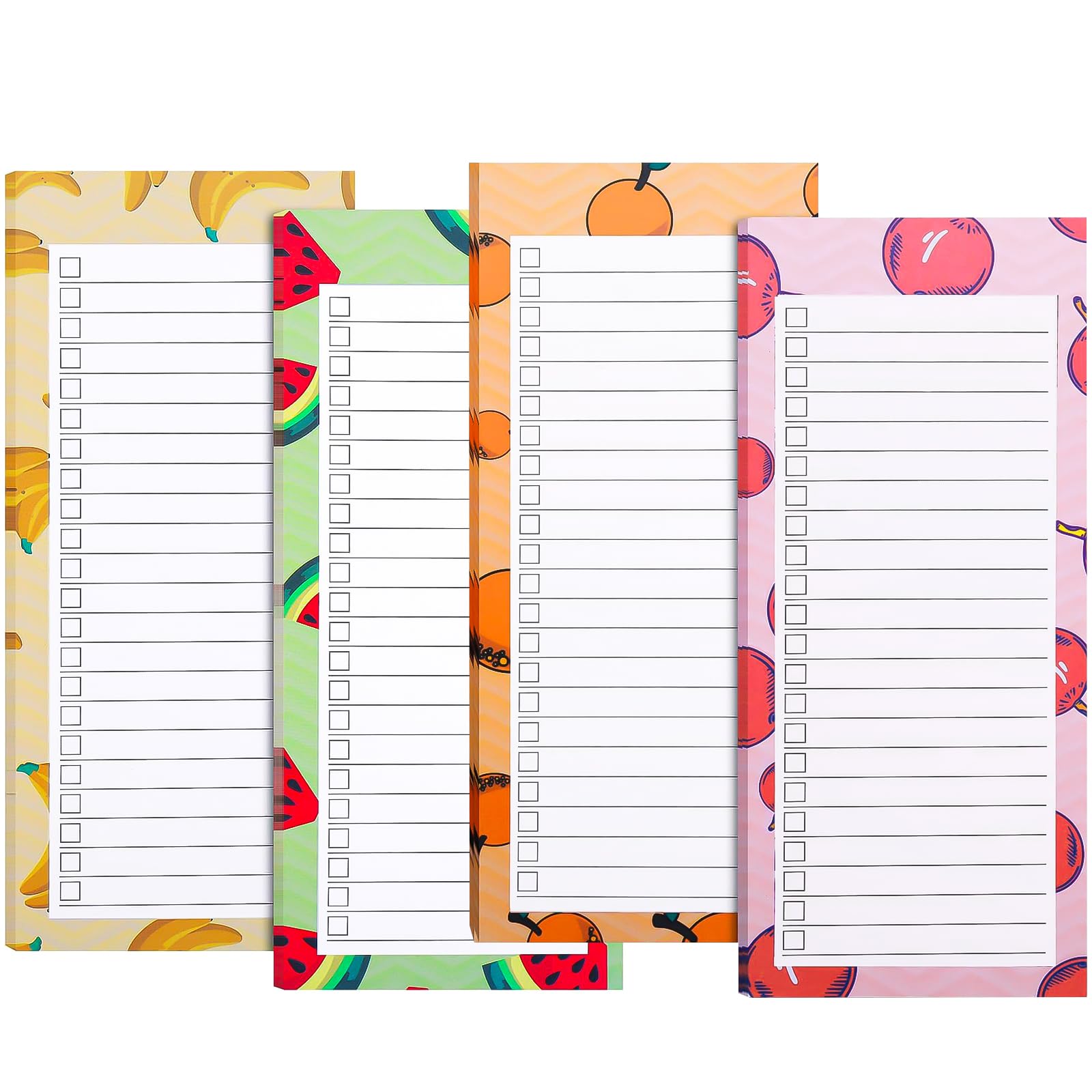 4 Magnetic Notepads for Refrigerator Grocery List Magnet Pad for Fridge ...