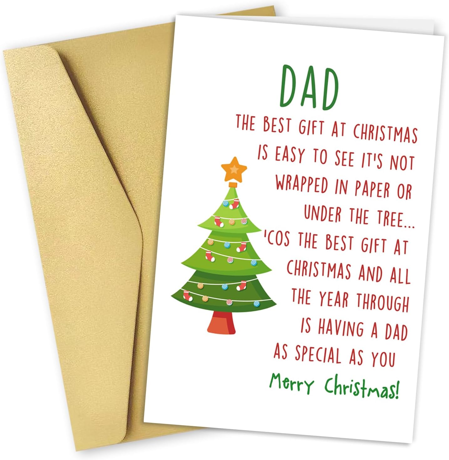 Amazon.com : Christmas Card For Dad (Father), Prime Greetings, Made in ...