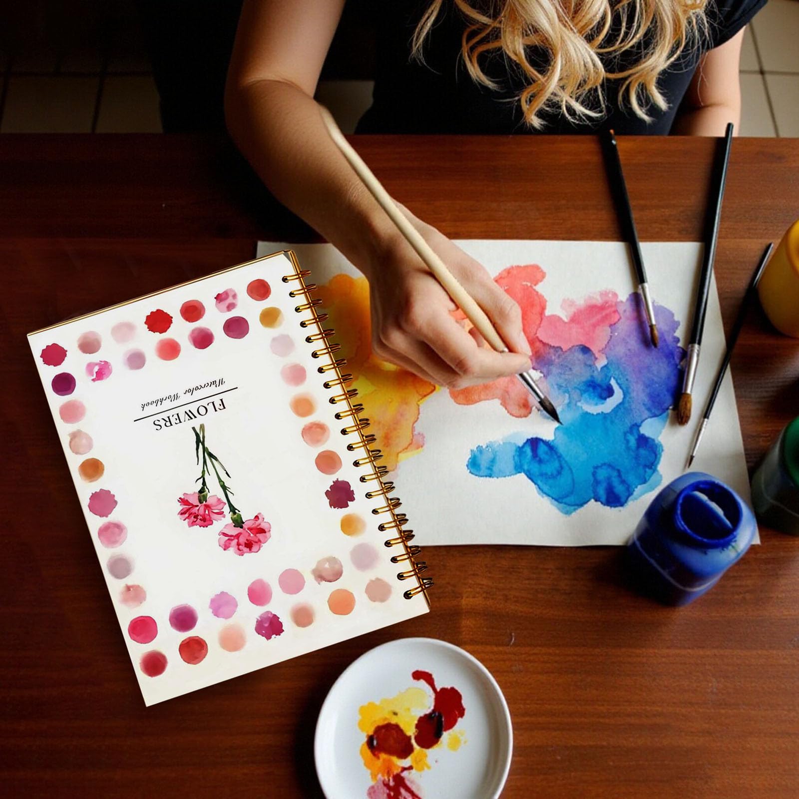 12 Illustration Watercolor Book KFSOQE Watercolor Workbooks, Beginner ...