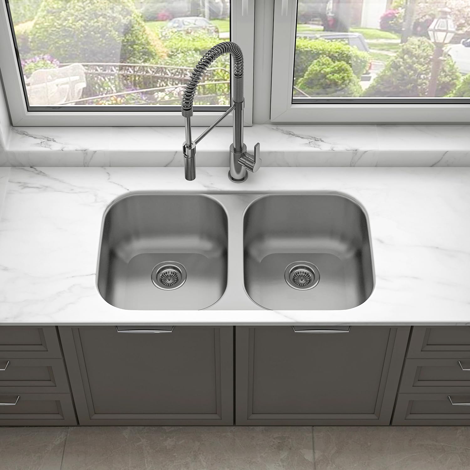 Sterling 11406-NA McAllister 32-inch by 18-inch Under-mount Double ...