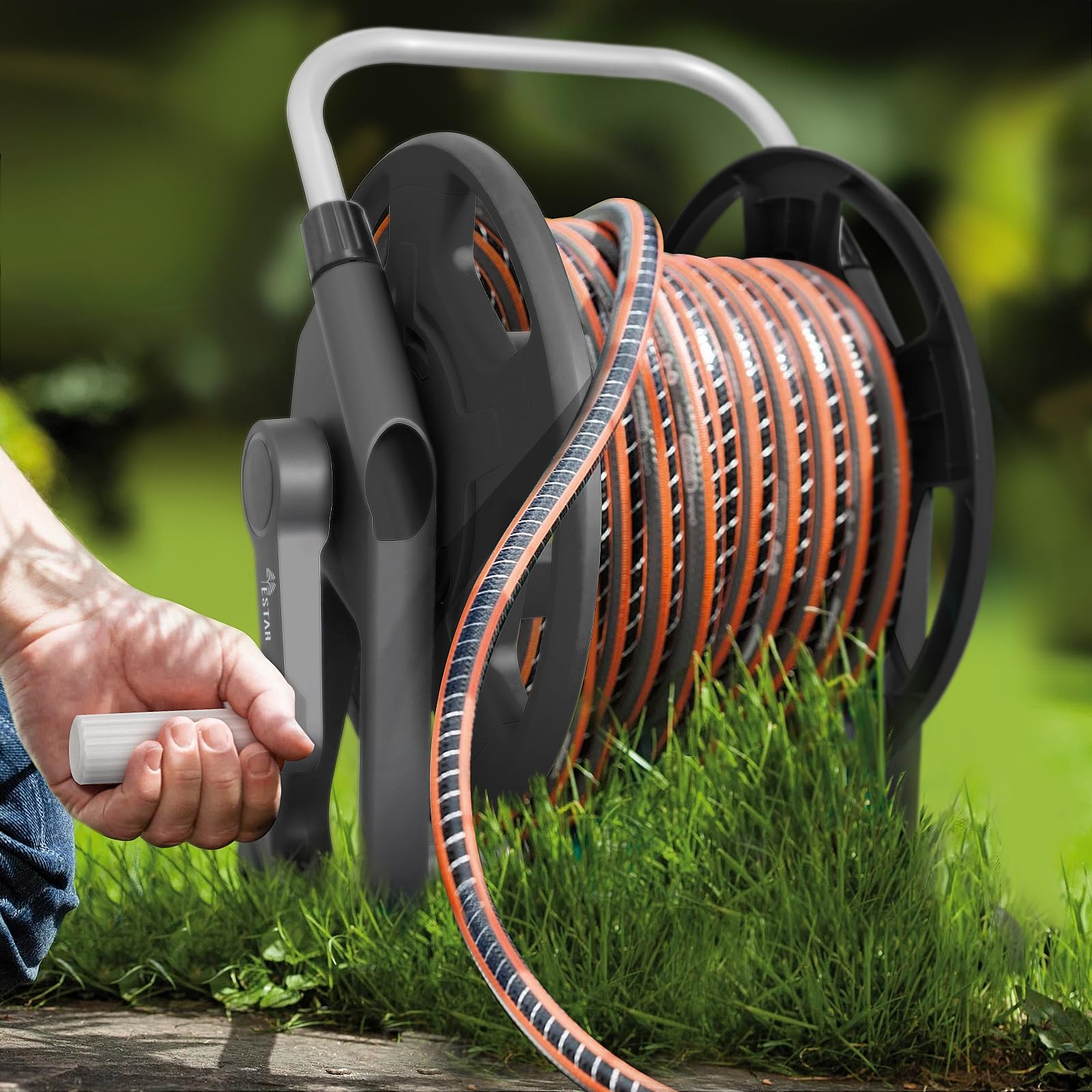Snapklik.com : Garden Water Hose Reel Cart,Holds 55-100 Ft Of 5/8 Inch ...