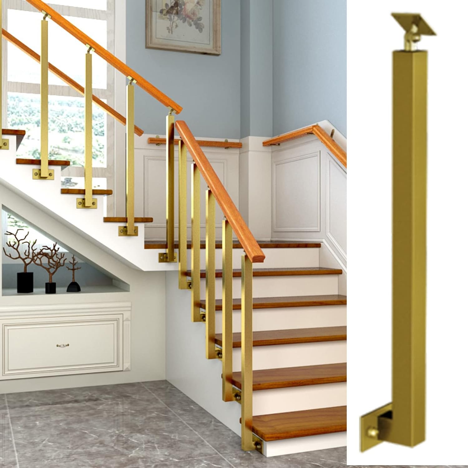 Amazon.com: LXLZYXSF Iron Staircase Deck Baluster Side Mounted, Modern ...