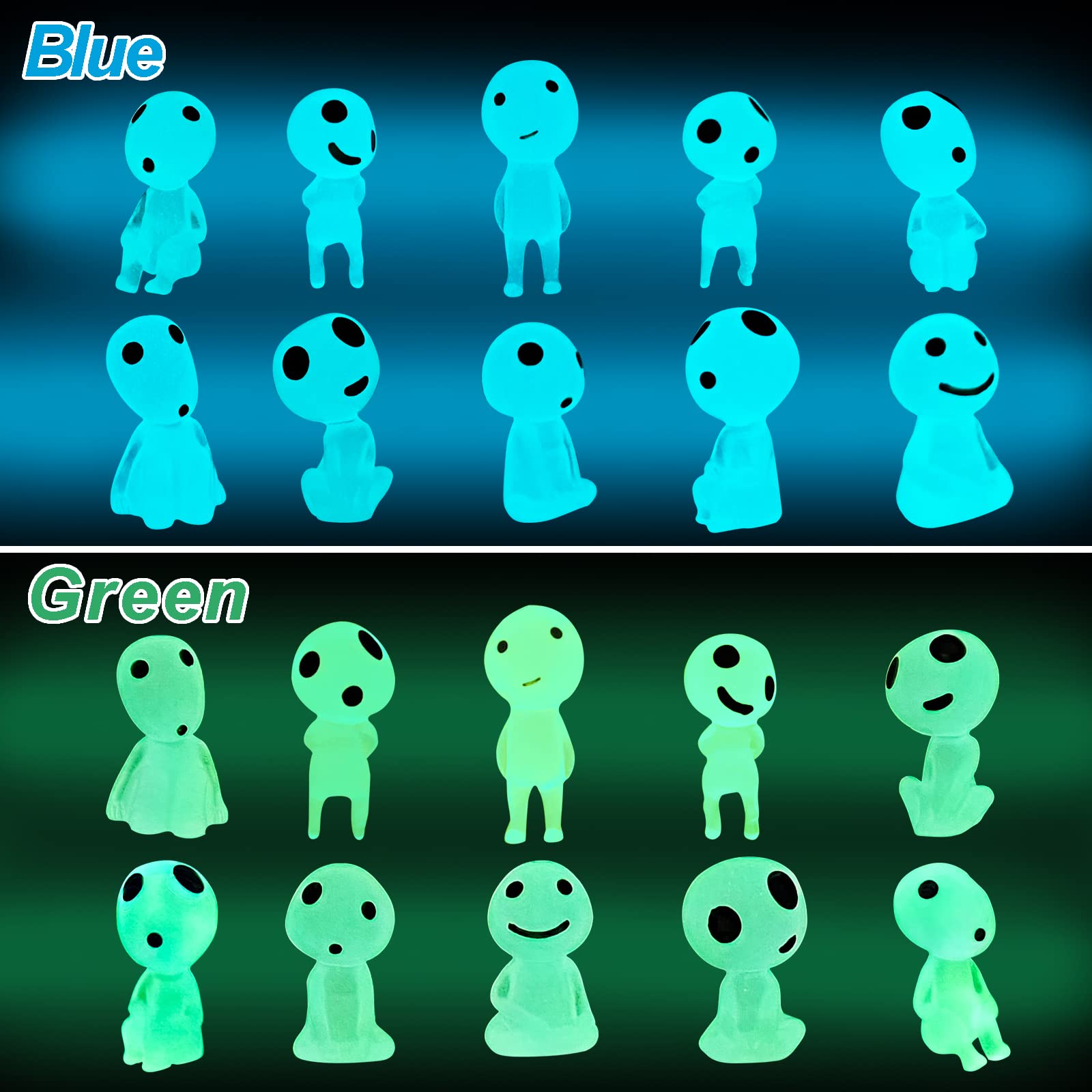 Snapklik.com : 20Pcs Glow In Dark Tree Elves Fairy Luminous Ghost Micro ...