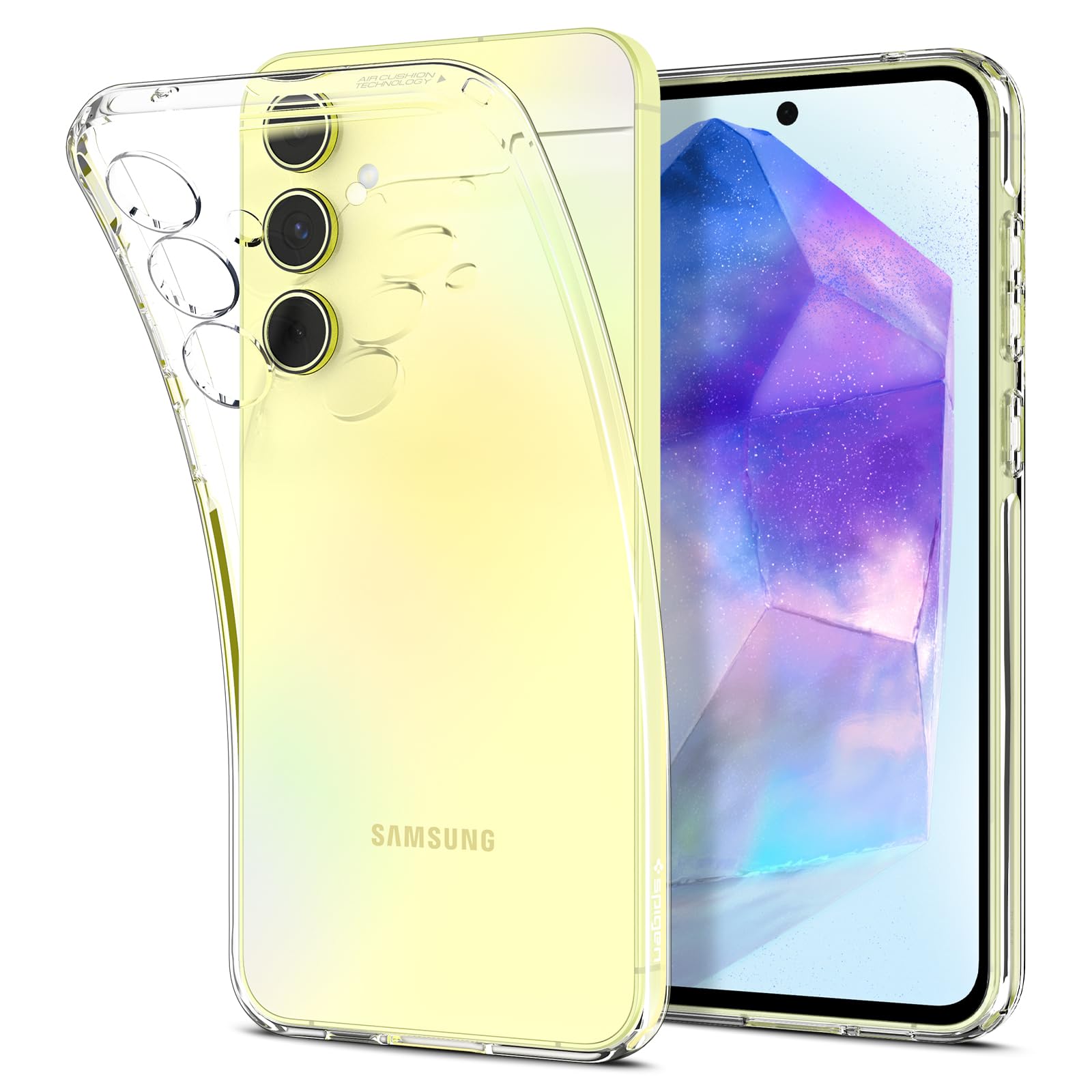 Amazon | Spigen Galaxy A55 5G ケース クリア 薄型 耐衝撃 軽量 米軍MIL規格取得 黄変抑制 指紋防止 擦り傷防止 リキッド・クリスタル ACS07537 ...