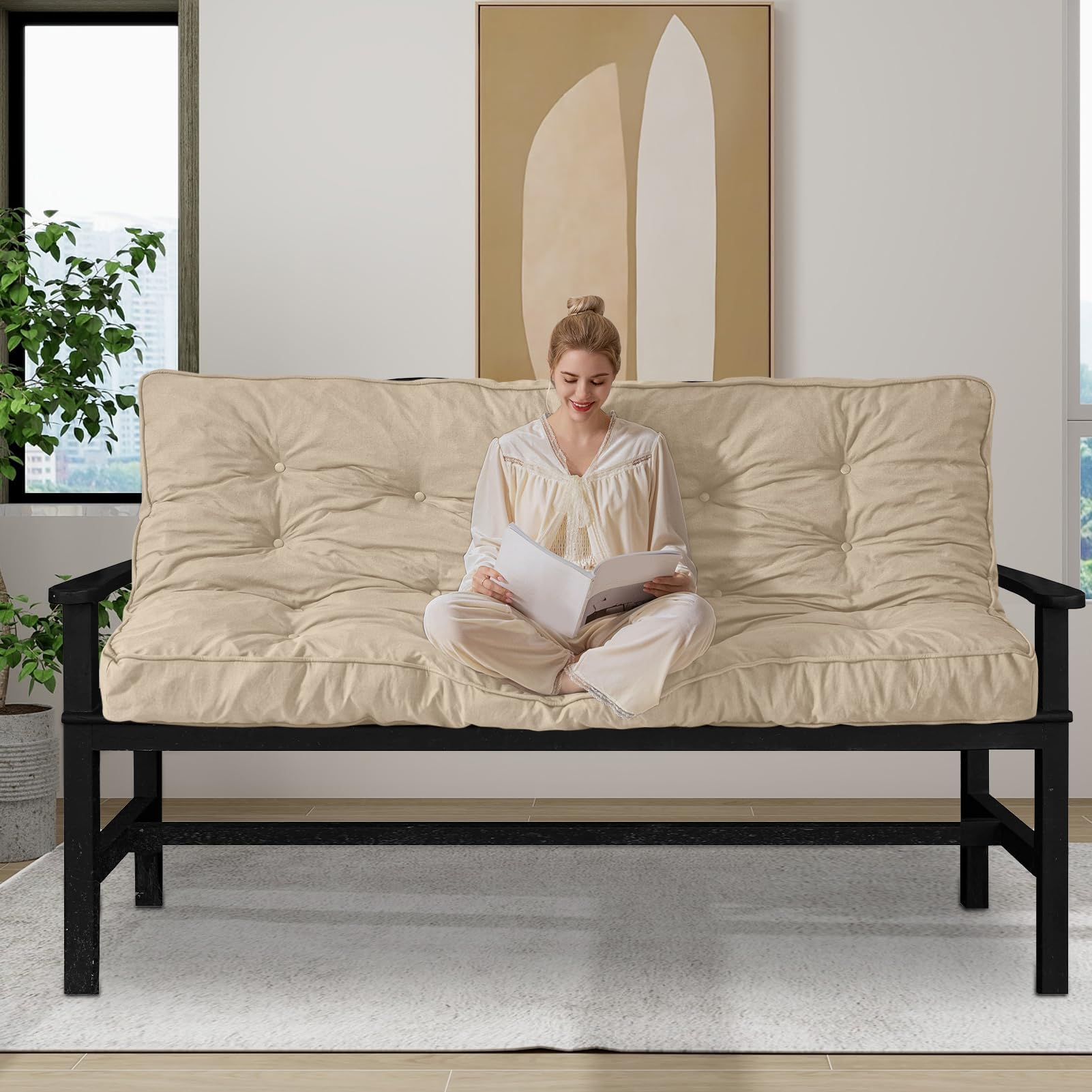 Amazon.com: YOSHOOT 6 Inches Futon Mattress Twin Size, Thick Futons ...