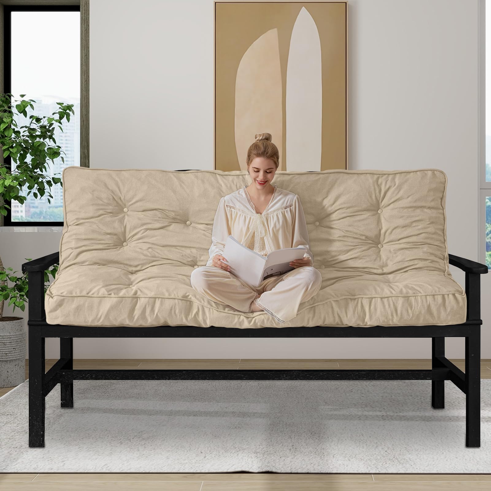 Amazon.com: YOSHOOT 6 Inches Futon Mattress Twin Size, Thick Futons ...