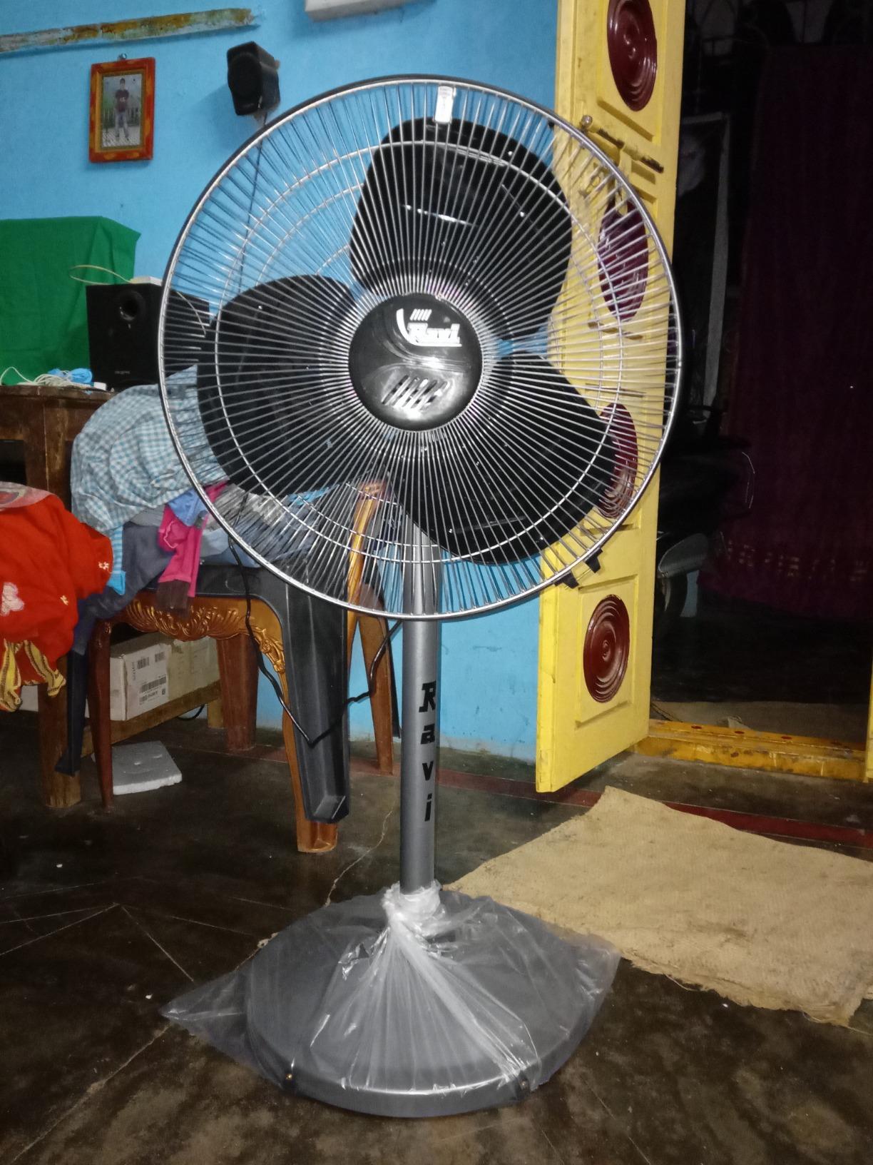 Buy Ravi Hi-Speed Cooler Pedestal Fan 450 mm (Black/Grey) Online at Low ...