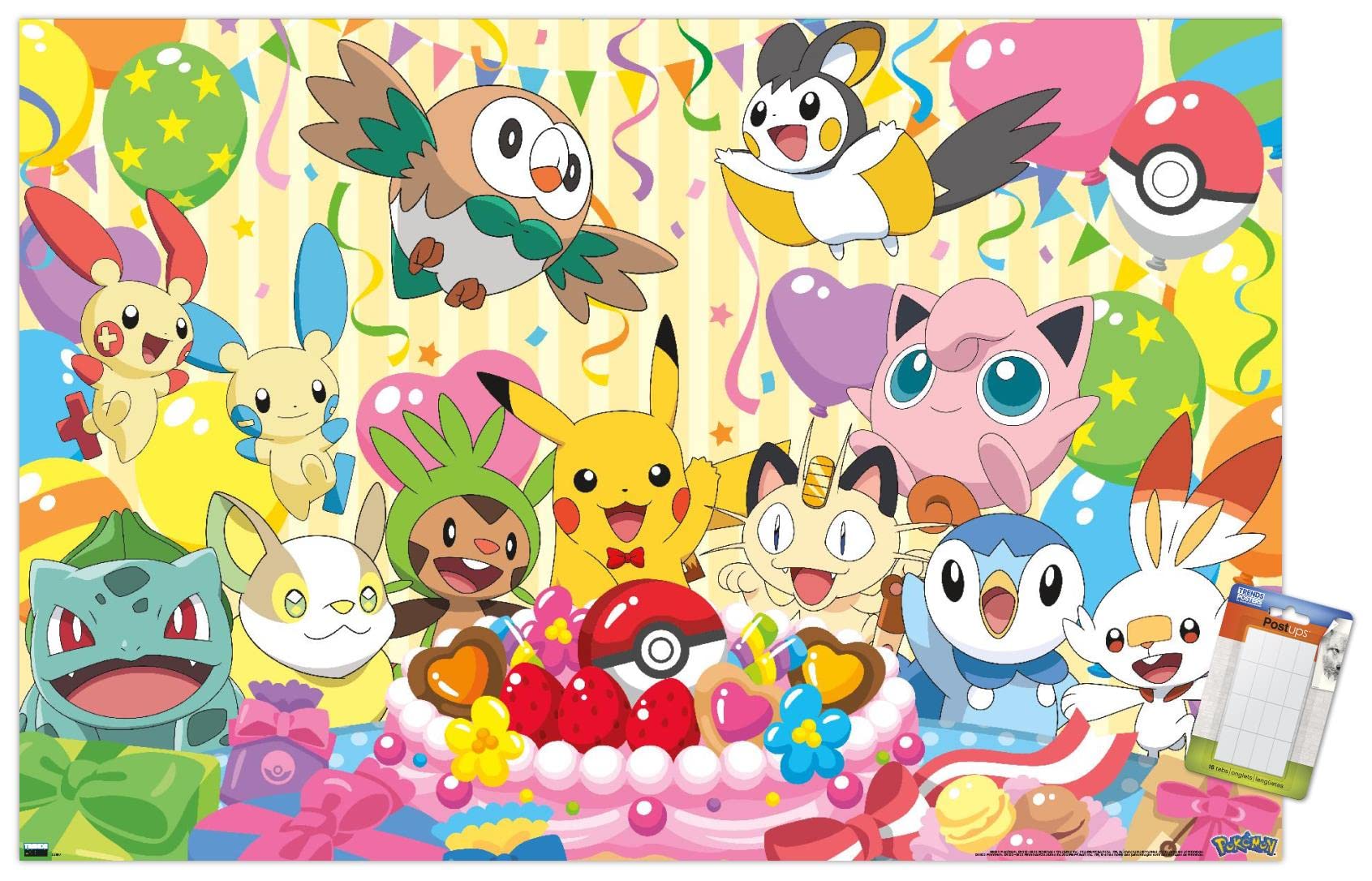 Amazon.com: Trends International Pokémon - Birthday Party Wall Poster ...