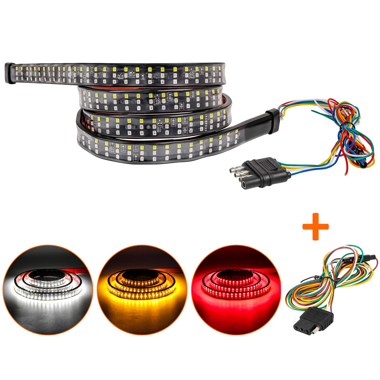 Zmoon Led Tailgate Light Bar Triple Row 60 Inch Tail | Desertcart Ireland