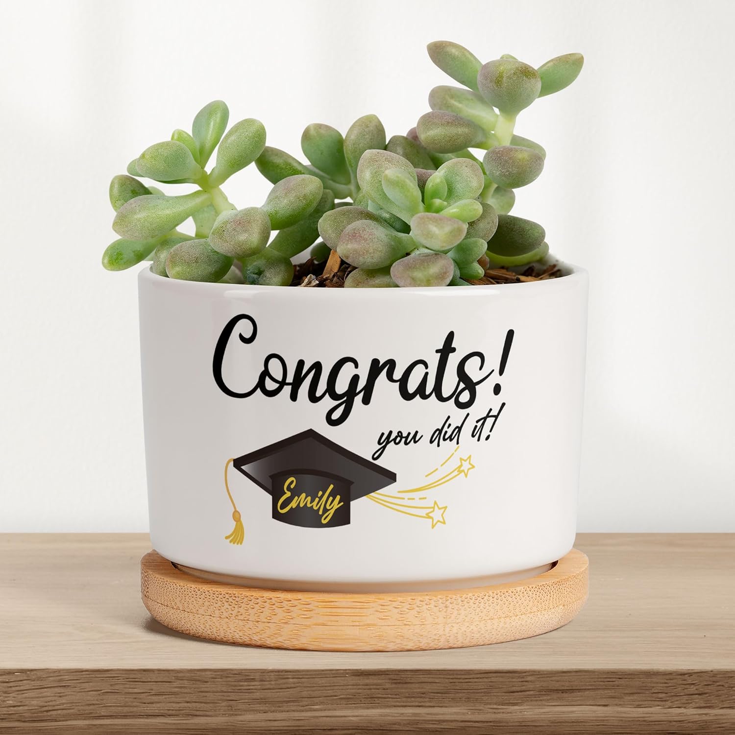 Amazon.com: Personalized Graduation Plant Pot Custom Planter Graduation ...
