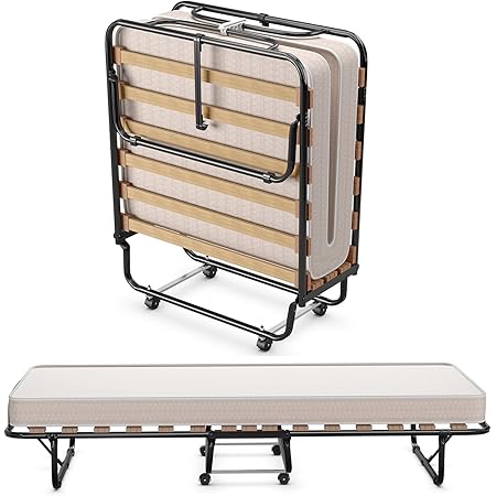 Amazon.com: BestComfort Rollaway Bed with Mattress for Adults, Folding ...
