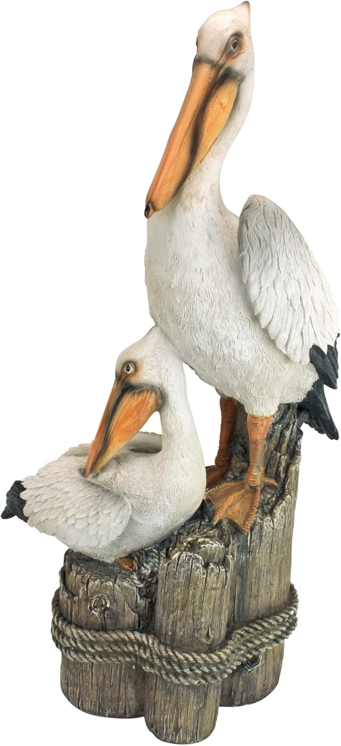 Amazon.com : Design Toscano Coastal Decor Ocean's Perch Pelicans Garden ...
