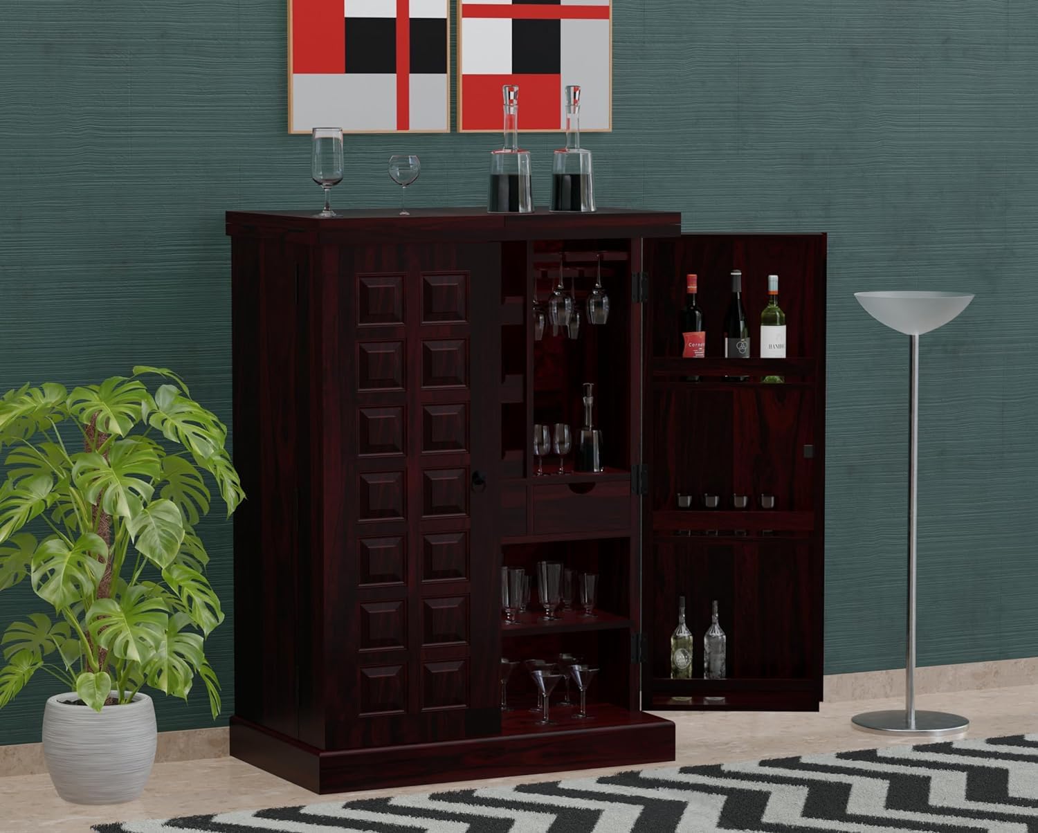 Wooden Bar Cabinet | Bar Home Furniture | Sheesham Wood Bar Cabinet ...
