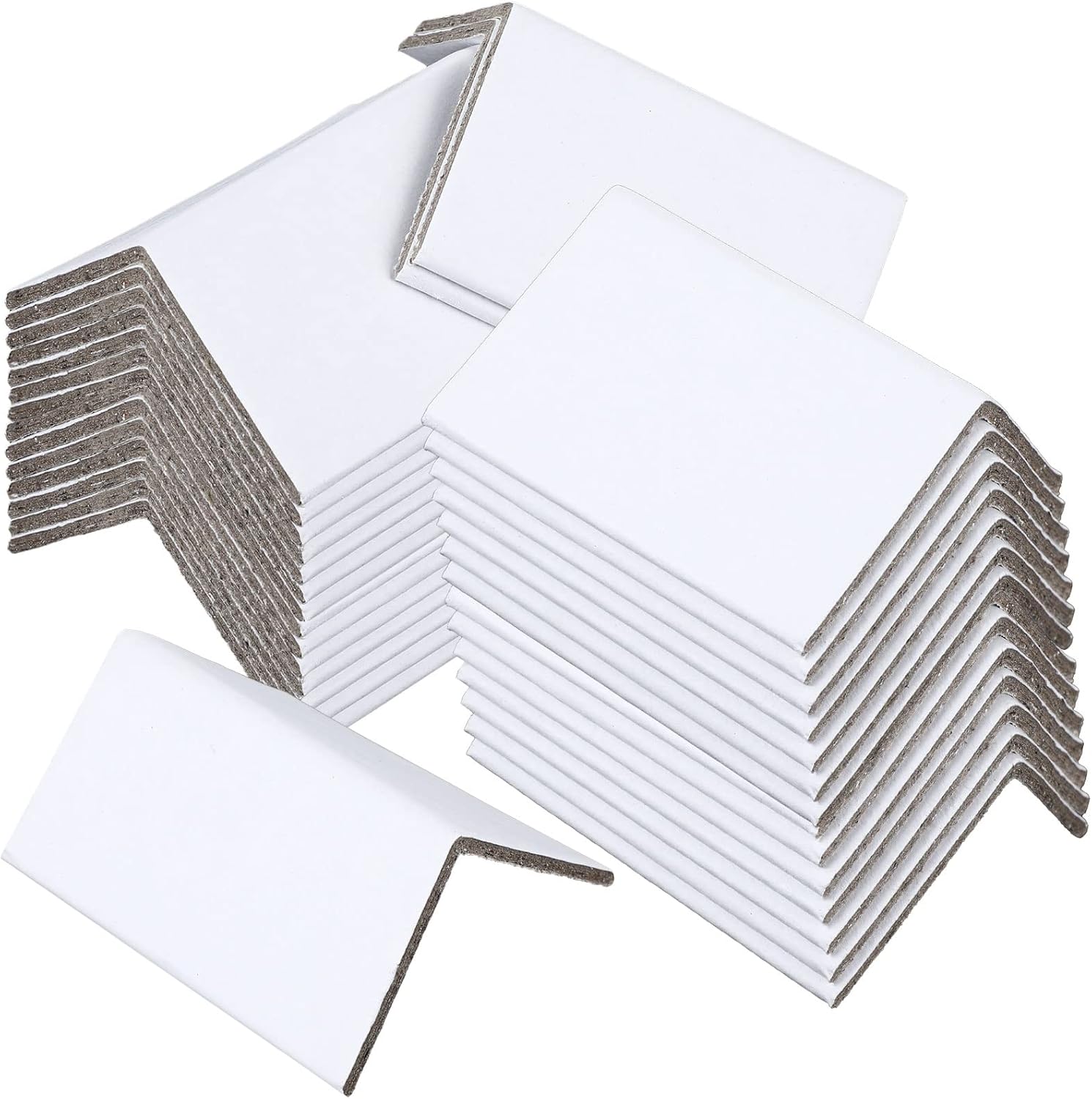 Packing Cardboard Edge Protectors 2" x 2" x 3" 3 mm Thickness White ...