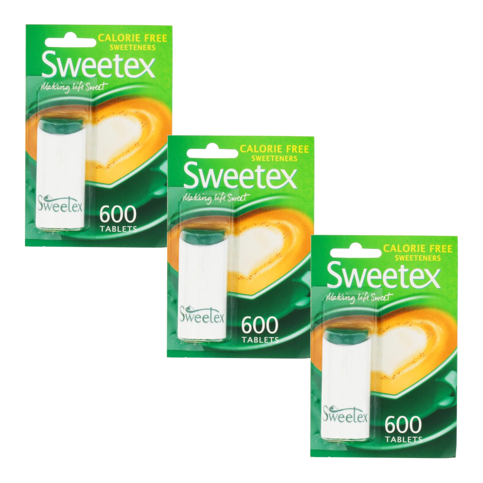 Sweetex Calorie-Free Sweetener Tablets - Sugar Substitute for Hot and ...