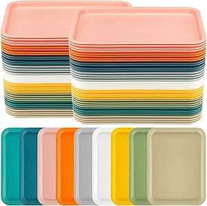 Amazon.com: Geelin 36 Pcs 9x12inch Plastic Fast Food Trays Bulk ...