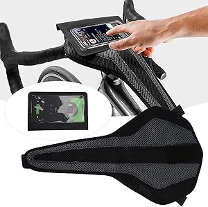 Amazon.com : HERCHR Bike Sweat Guard with Phone Pouch Bike Frame Sweat ...