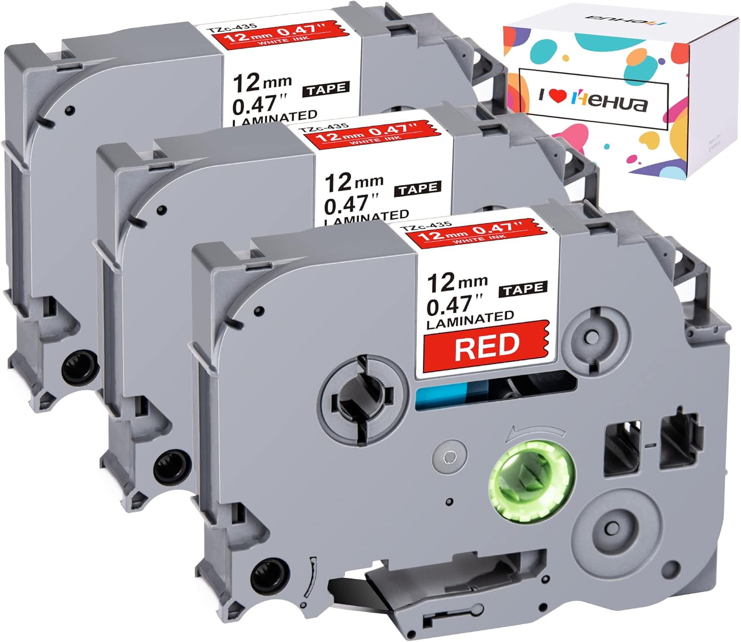 Amazon.com: Hehua Tze Tz Tape 12mm 0.47 Laminated Red Compatible for ...