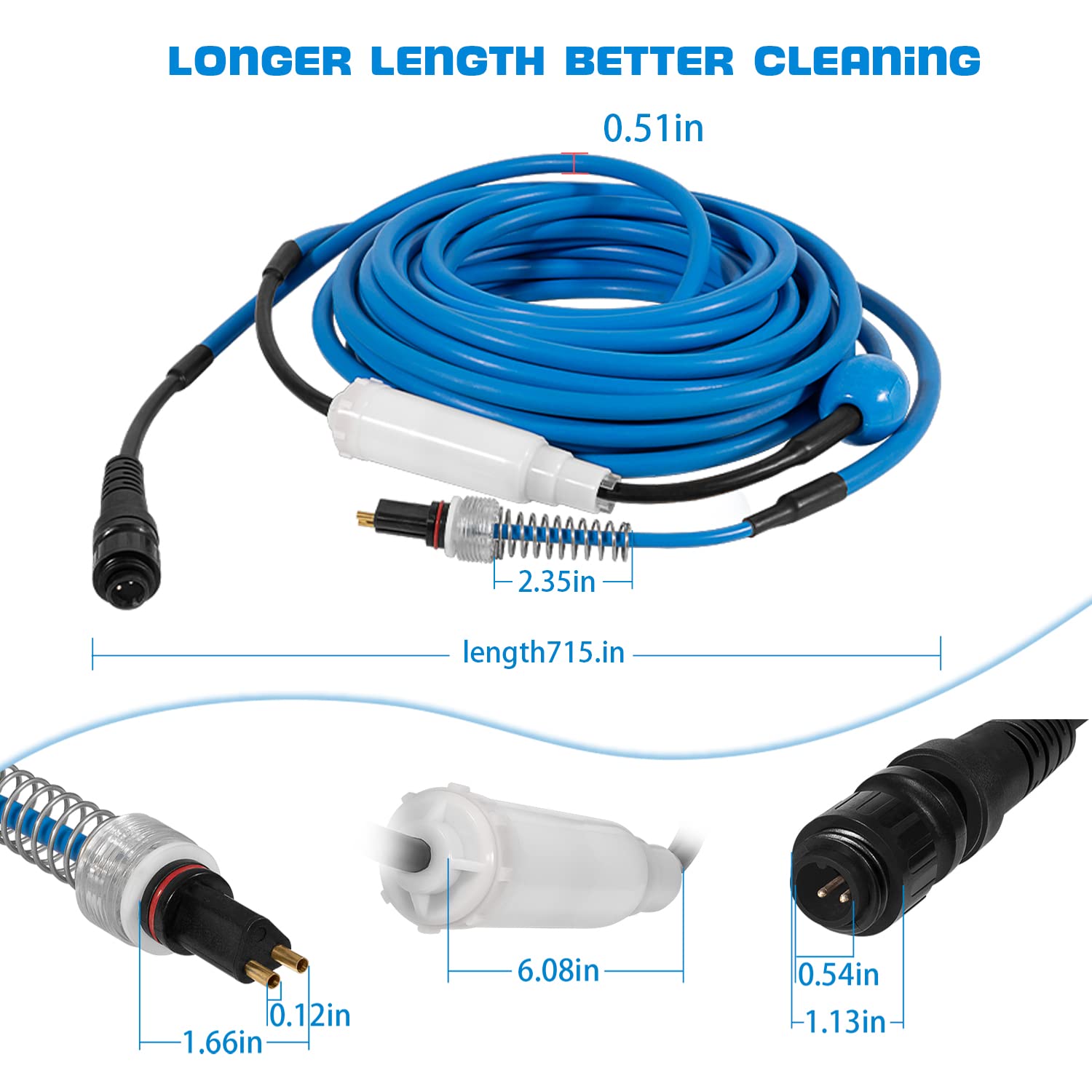 9995861 Cable and Swivel DIY -2 Wire - for Dolphin Robotic Pool ...