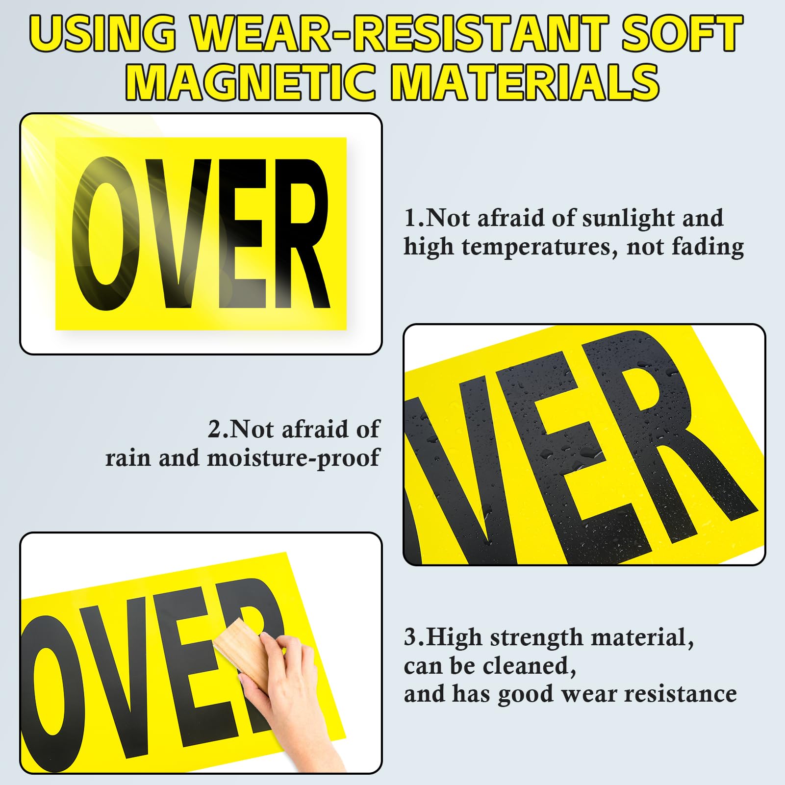 Snapklik.com : Magnetic Oversize Load Signs For Trucks, 3 Pcs - 11.61" X 52.67" Professional ...