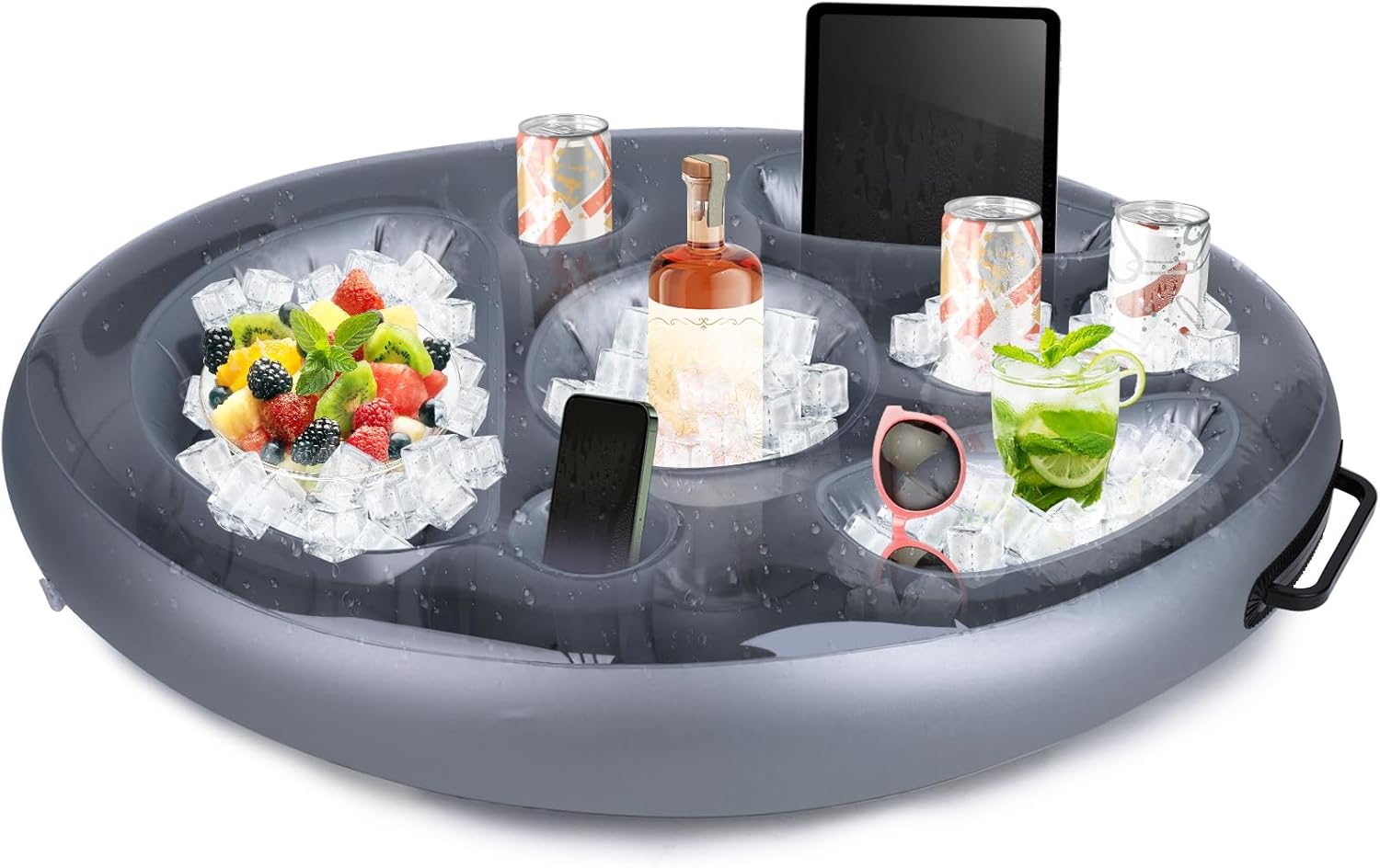 Amazon.com: FUTUREPLUSX Inflatable Cooler Floating Drink Holder, Grey ...