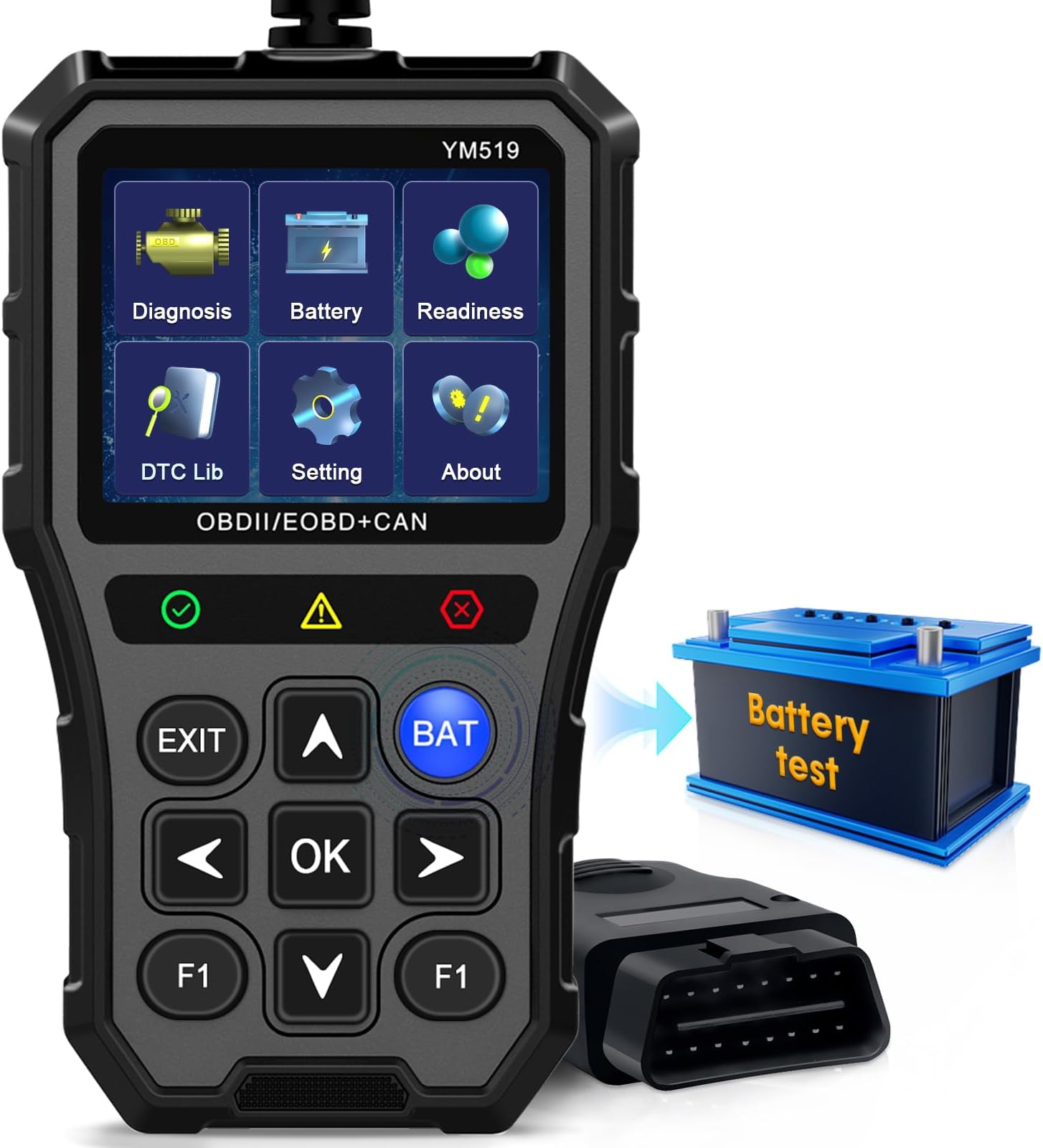AMTIFO OBD2 Scanner with Battery Tester - Diagnostic Tool for Cars ...