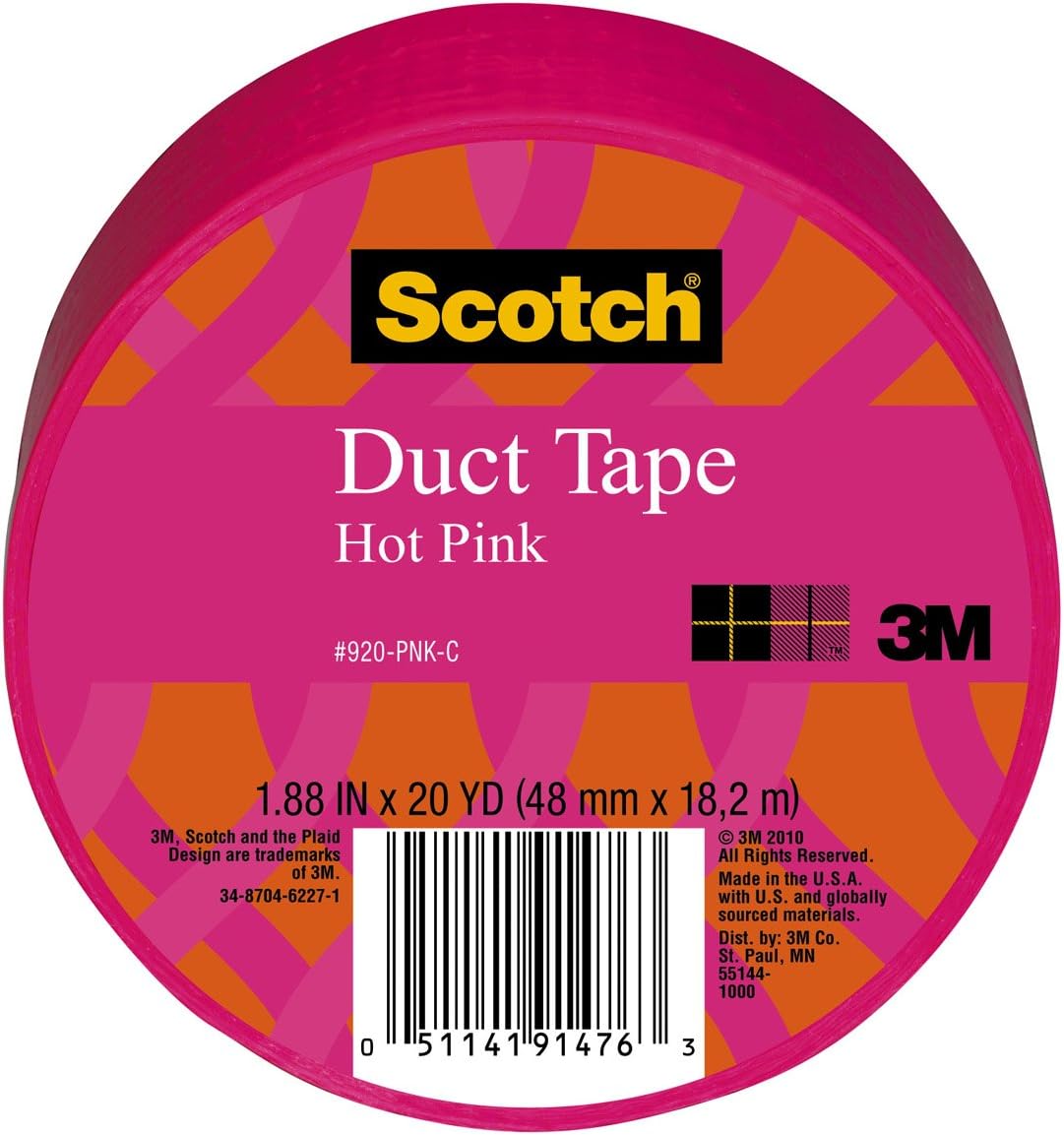 Amazon.com: Scotch Duct Tape, Hot Pink, 1.88-Inch by 20-Yard, 6-Pack ...