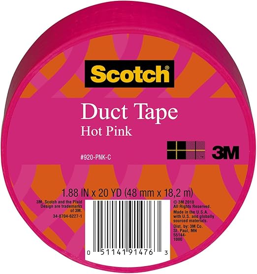 Amazon.com: Scotch Duct Tape, Hot Pink, 1.88-Inch by 20-Yard, 6-Pack ...