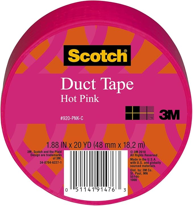 Amazon.com: Scotch Duct Tape, Hot Pink, 1.88-Inch by 20-Yard, 6-Pack ...
