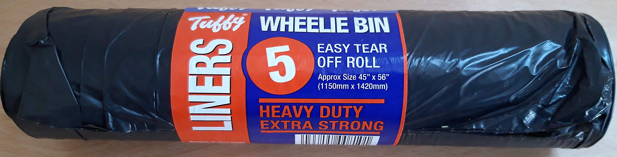 Tuffy Wheelie Bin Liners Bags Heavy Duty 45"x56" (1150mm x 1420mm ...
