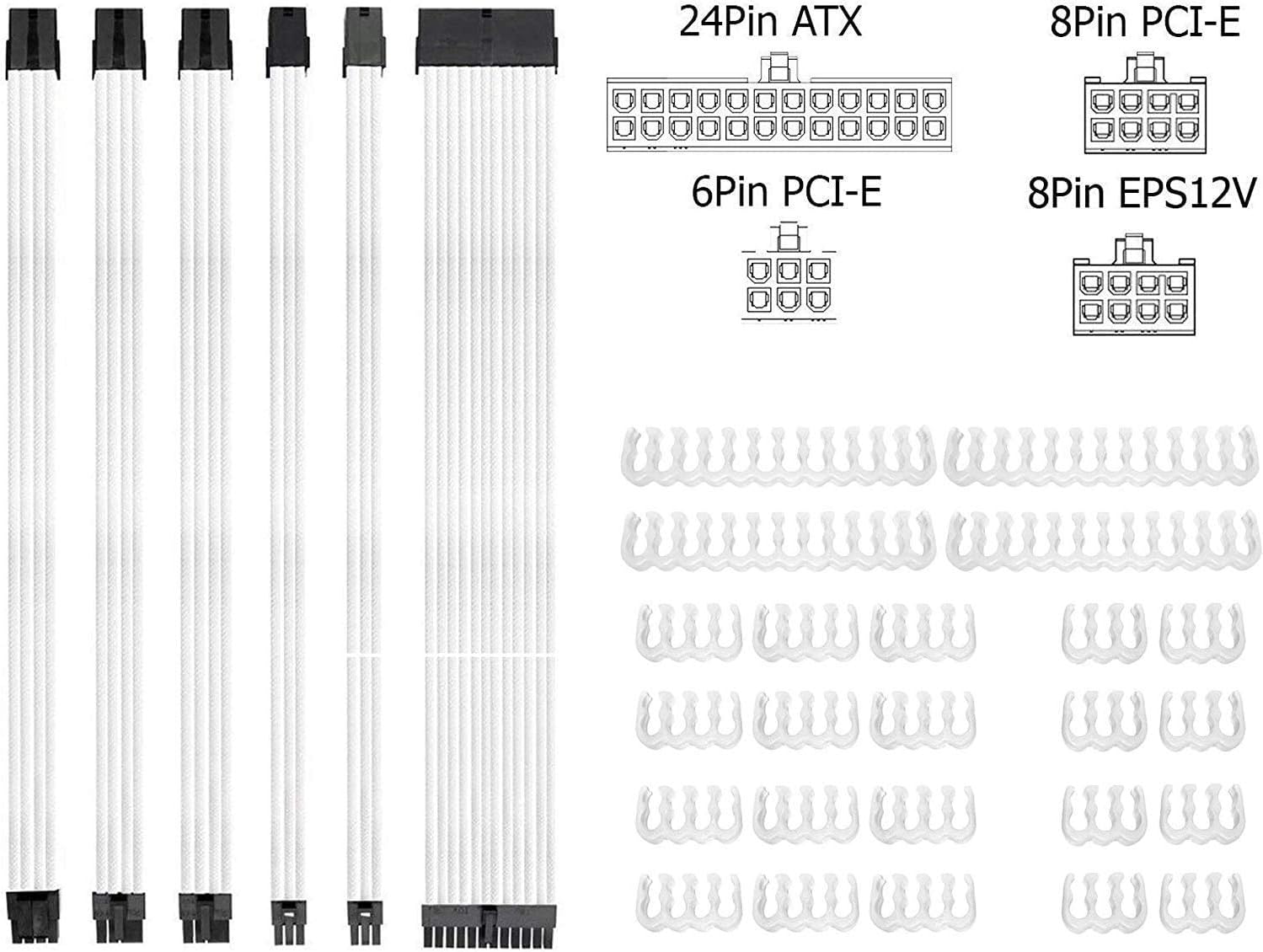 Cooler Master PVC PSU Extension Cable Kit - 16AWG with 3-Layer PVC ...