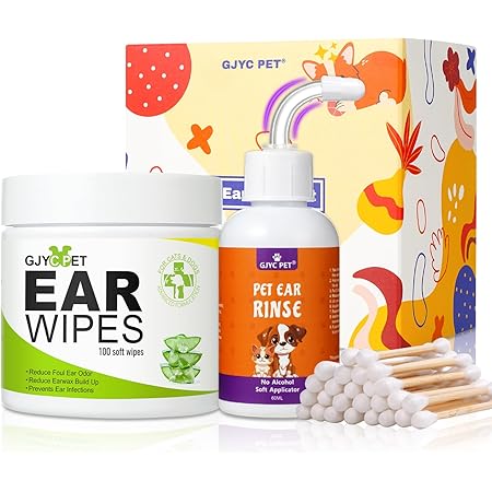 Amazon.com : Dog Ear Cleaner Kit - 1 Dog Ear Wipes & 1 Dog Ear Rinse ...