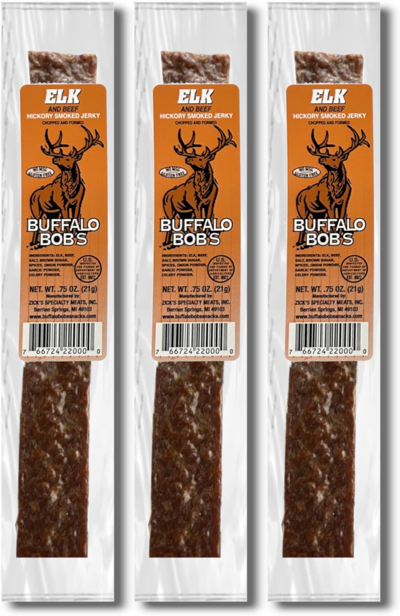 Amazon.com: Buffalo Bob's Wild Game Meat Snacks (6 Pack) Exotic Variety ...