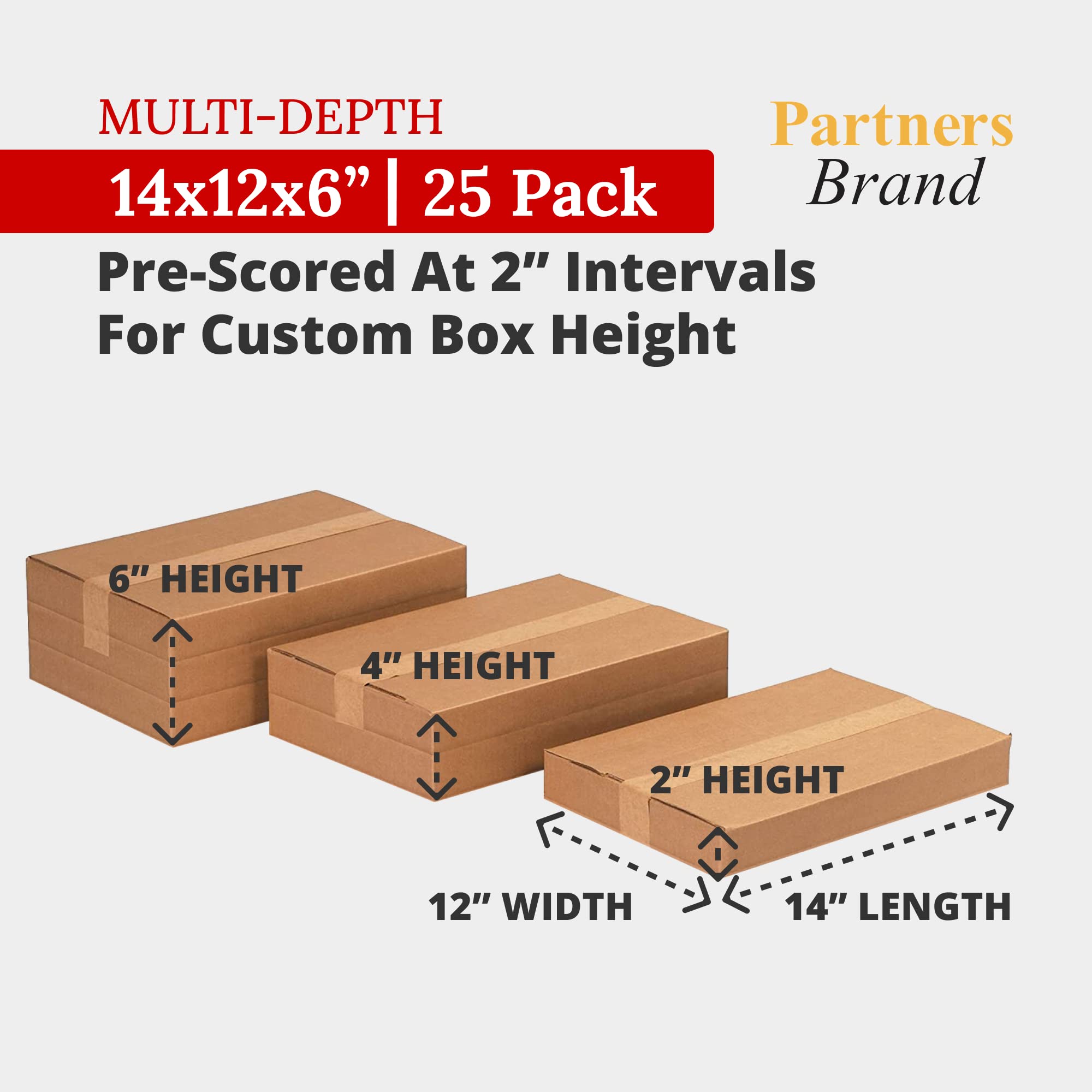 Partners BrandÂ 14 x 12 x 6Â Corrugated Cardboard Boxes,Â 14"L x 12"W x ...