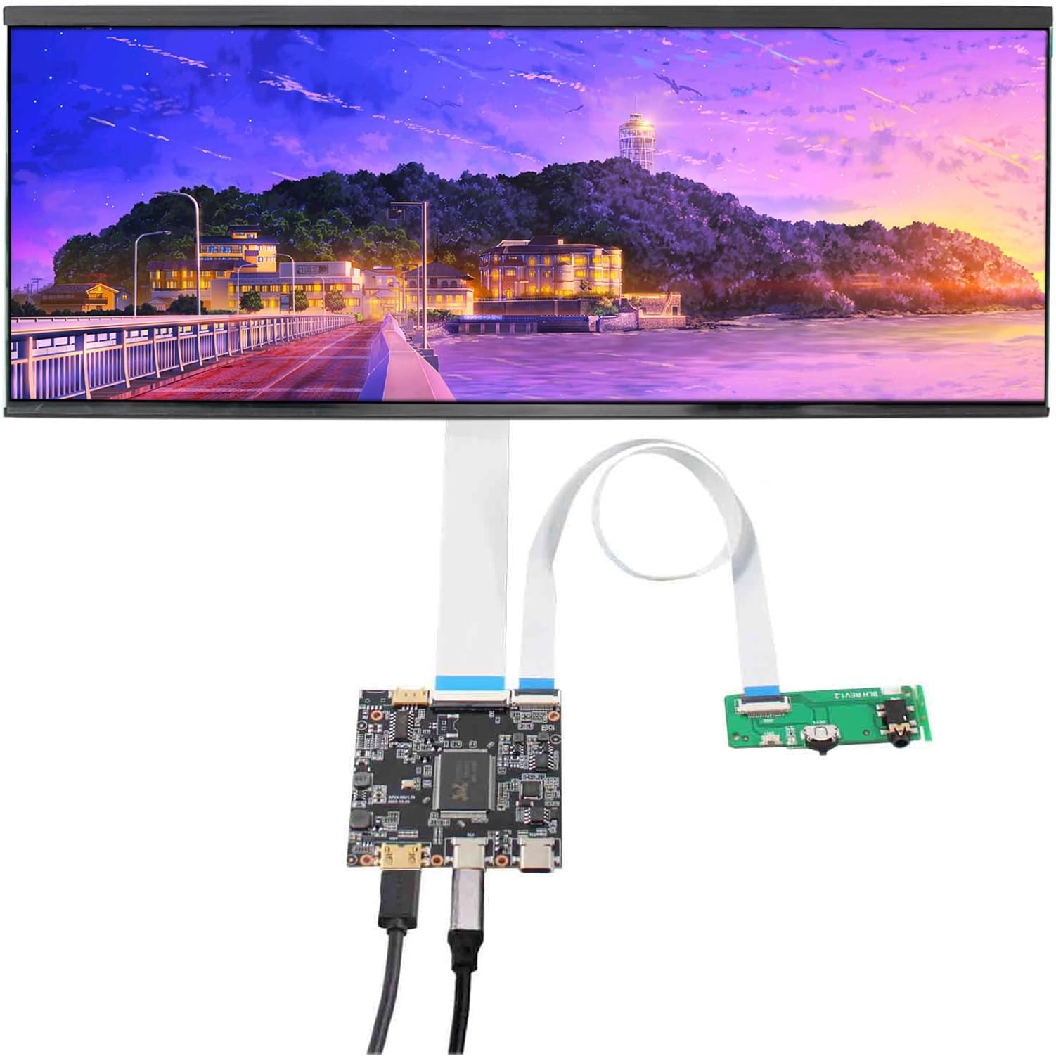 Amazon.com: VSDISPLAY 12.6 Inch IPS LCD Screen Monitor 1920x515 Display ...