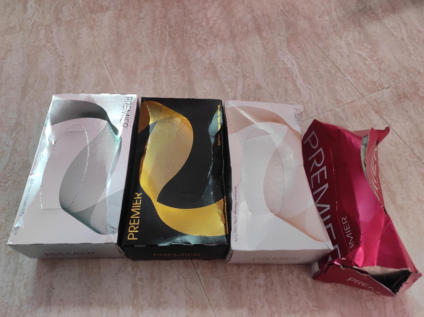 Premier Box Face Tissue 100 PULLS 2PLY(Pack of 4=400 Pulls ,800 Sheets ...