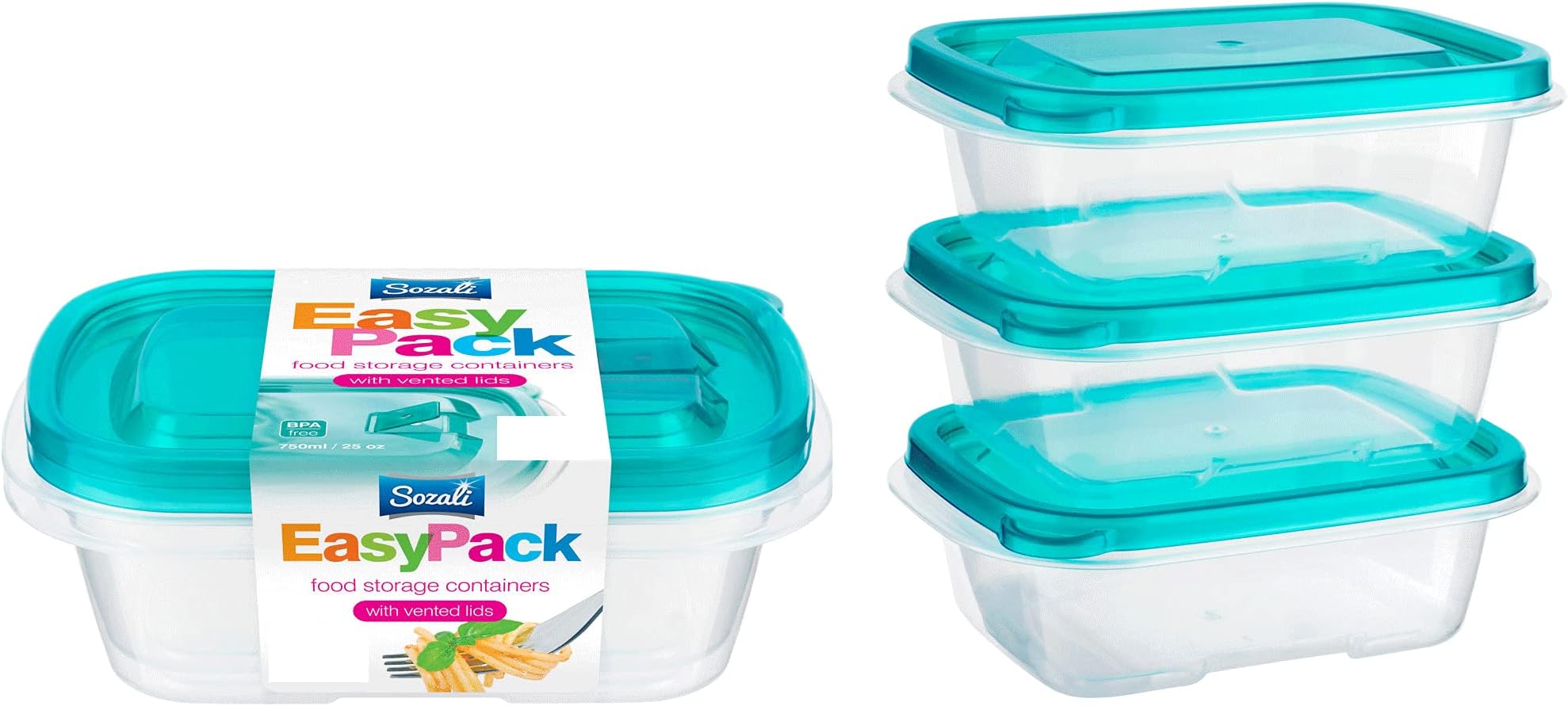 lakeland 10 Stack a Boxes Food Storage Containers 750ml – Dishwasher ...