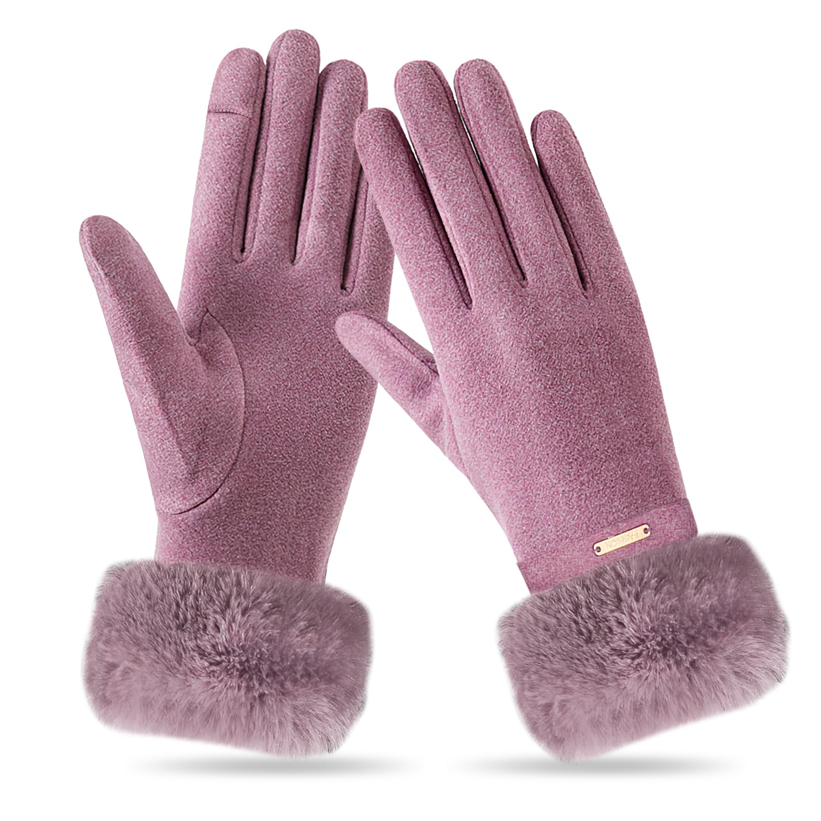 unifun Winter Gloves for Women Fleece Lined Gloves Warm Driving Thermal ...