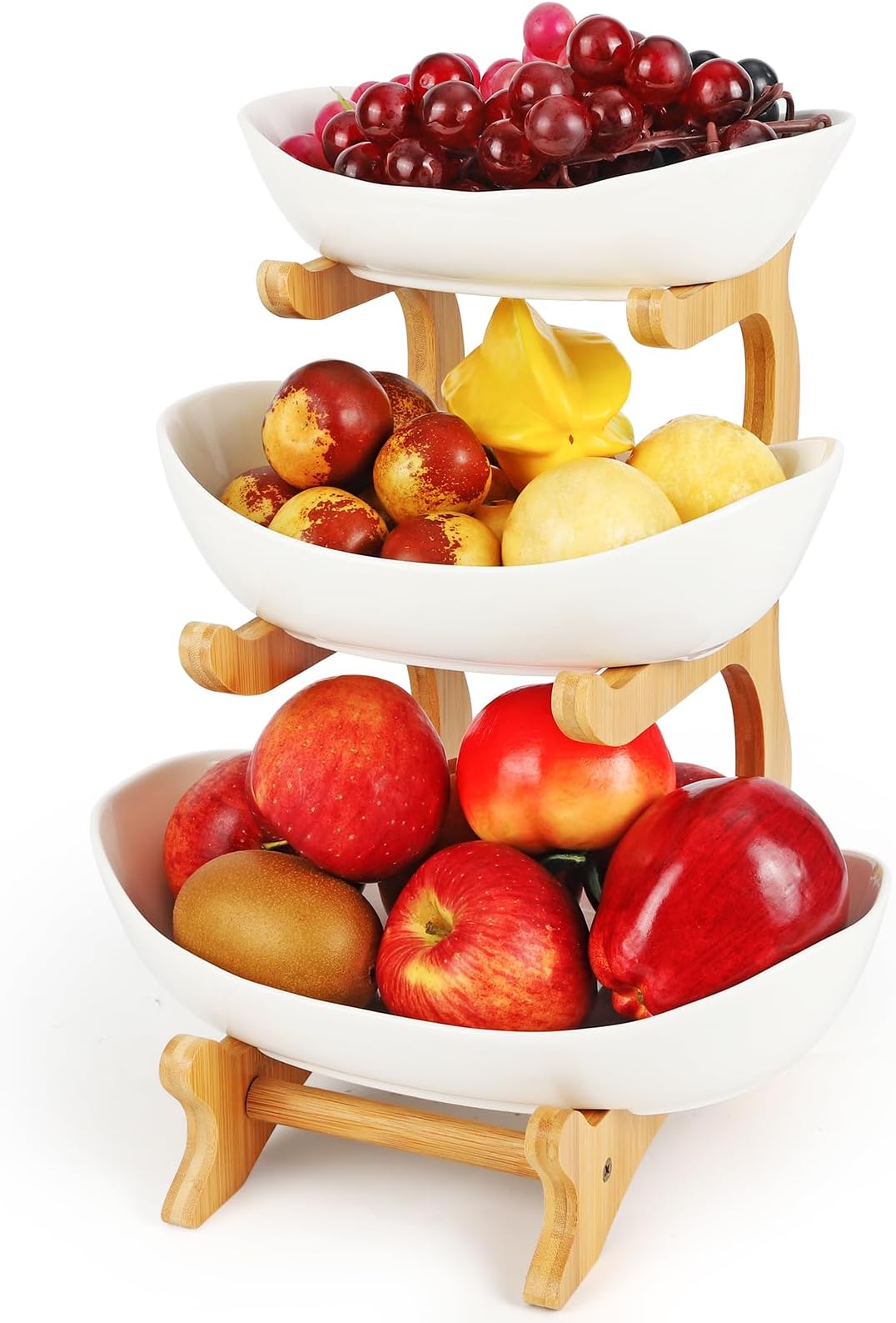 Panier à fruits à 3 niveaux avec 2 cintres pour bananes, panier à ...