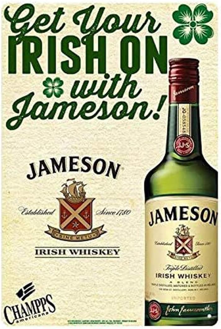 Amazon.com: AMELIA SHARPE Metal Sign Jameson Whiskey Beer tin Sign ...