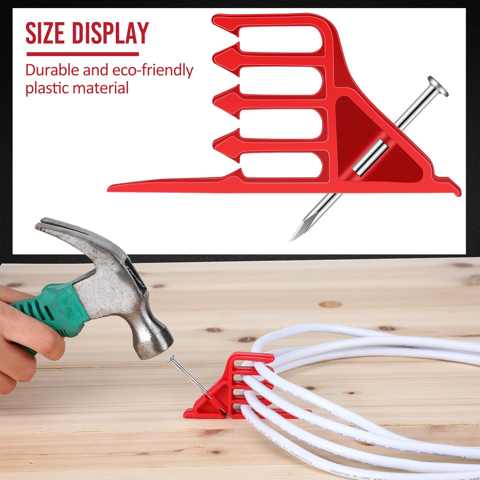 Snapklik.com : Leriton 100 Pcs Cable Stackers Electrical Cable Stapler ...