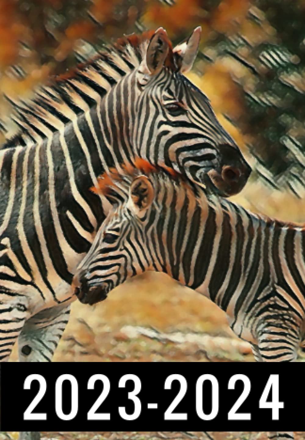 2-Year 2023-2024 Pocket Planner Zebra: Monthly Calendar & Agenda ...