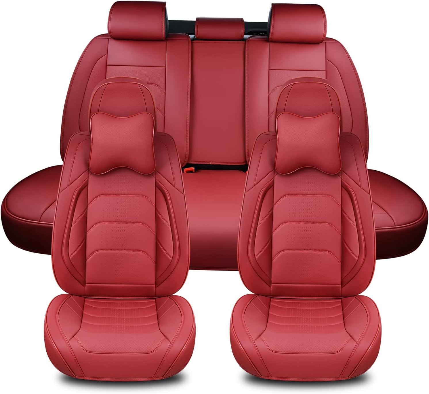 Amazon.com: TINRAIYANG Car Seat Covers Full Set, Breathable Leather ...