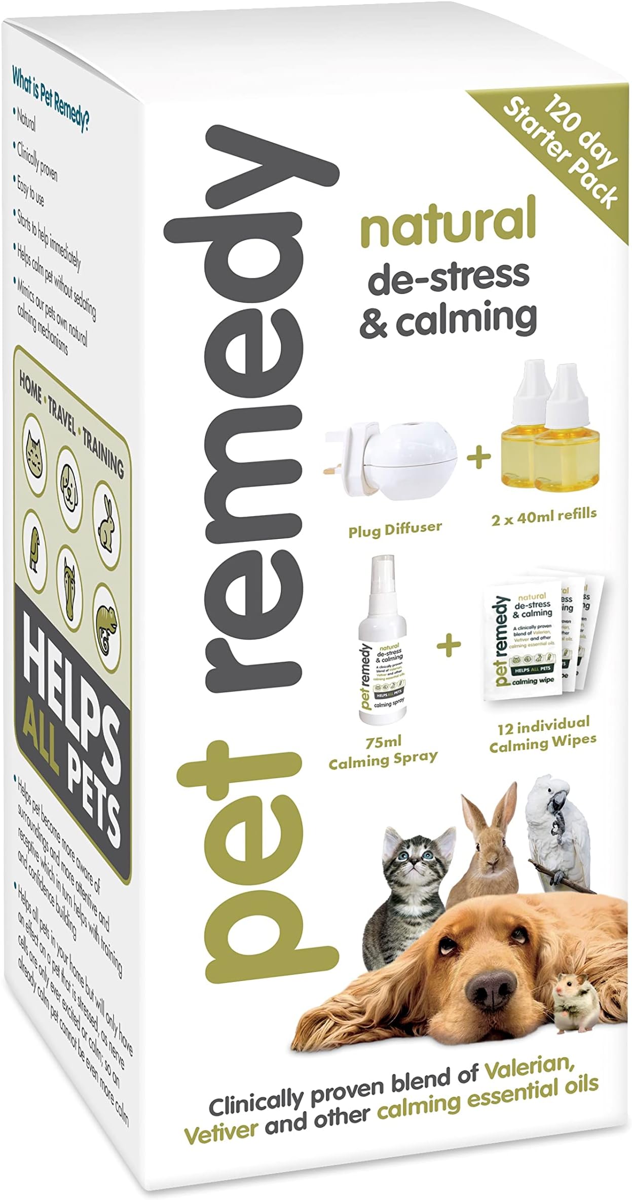 Pet Remedy Natural De Stress & Calming 120 Day Starter Kit : Amazon.co ...