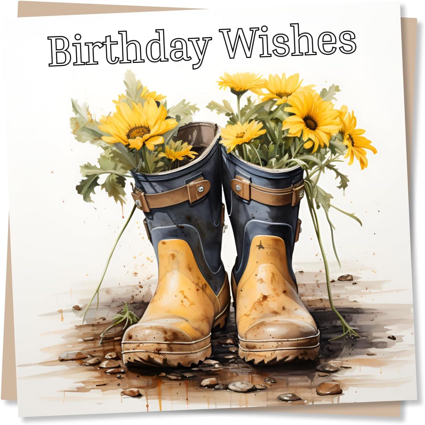 Beau Willows Gardening Birthday Card for Mum - Watercolour Butterfly ...