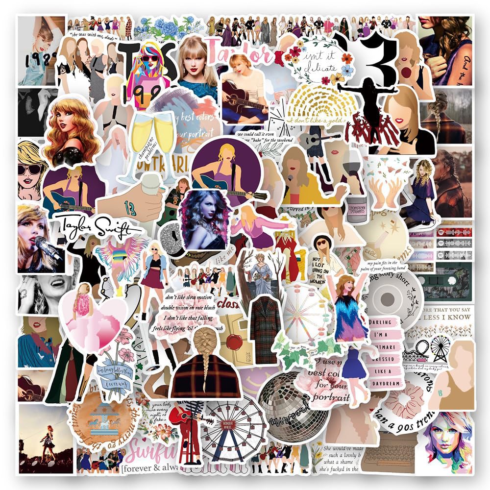 Singer Stickers, Hilloly 100 Pieces Waterproof Vinyl Stickers, Singer ...