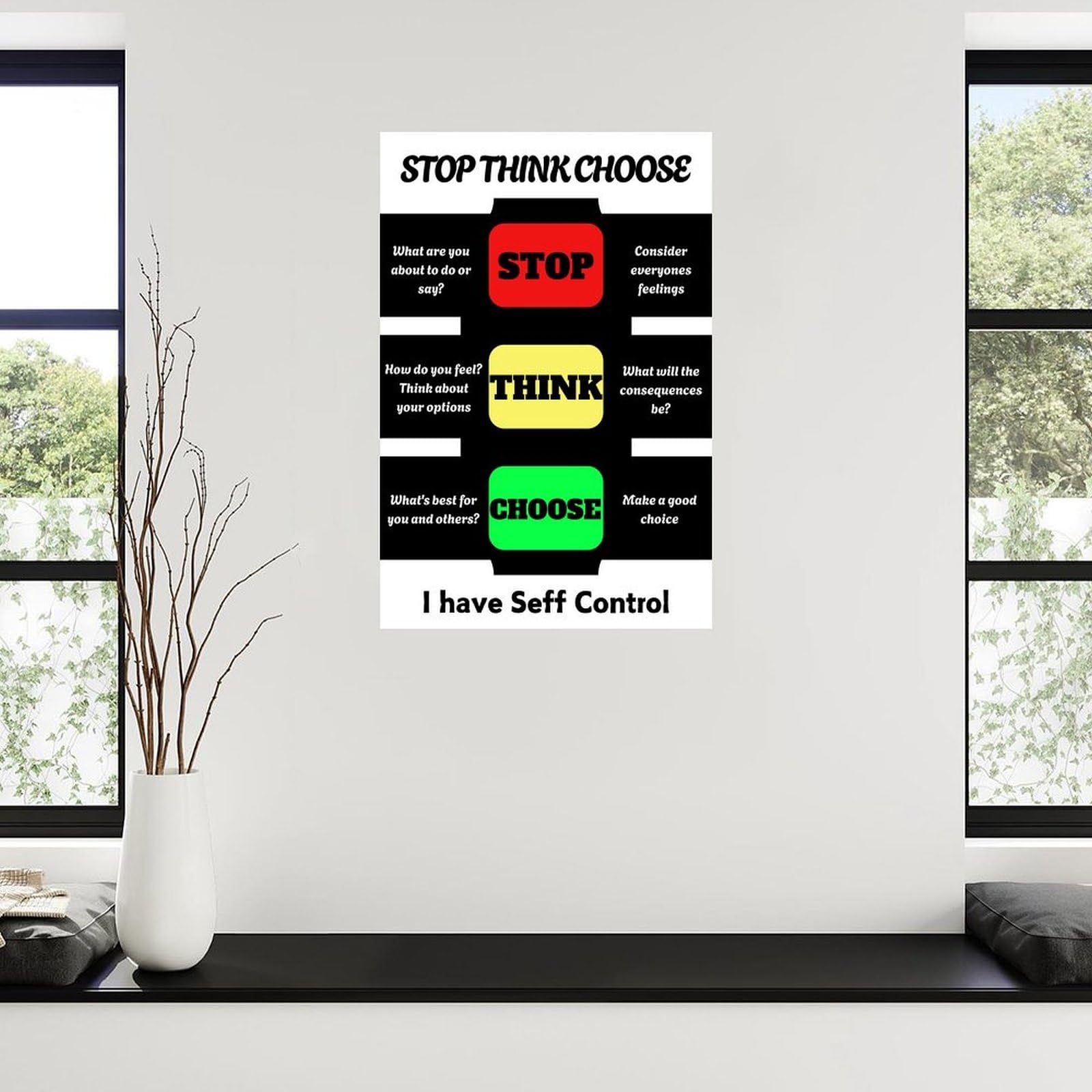 Stop Think Choose Poster