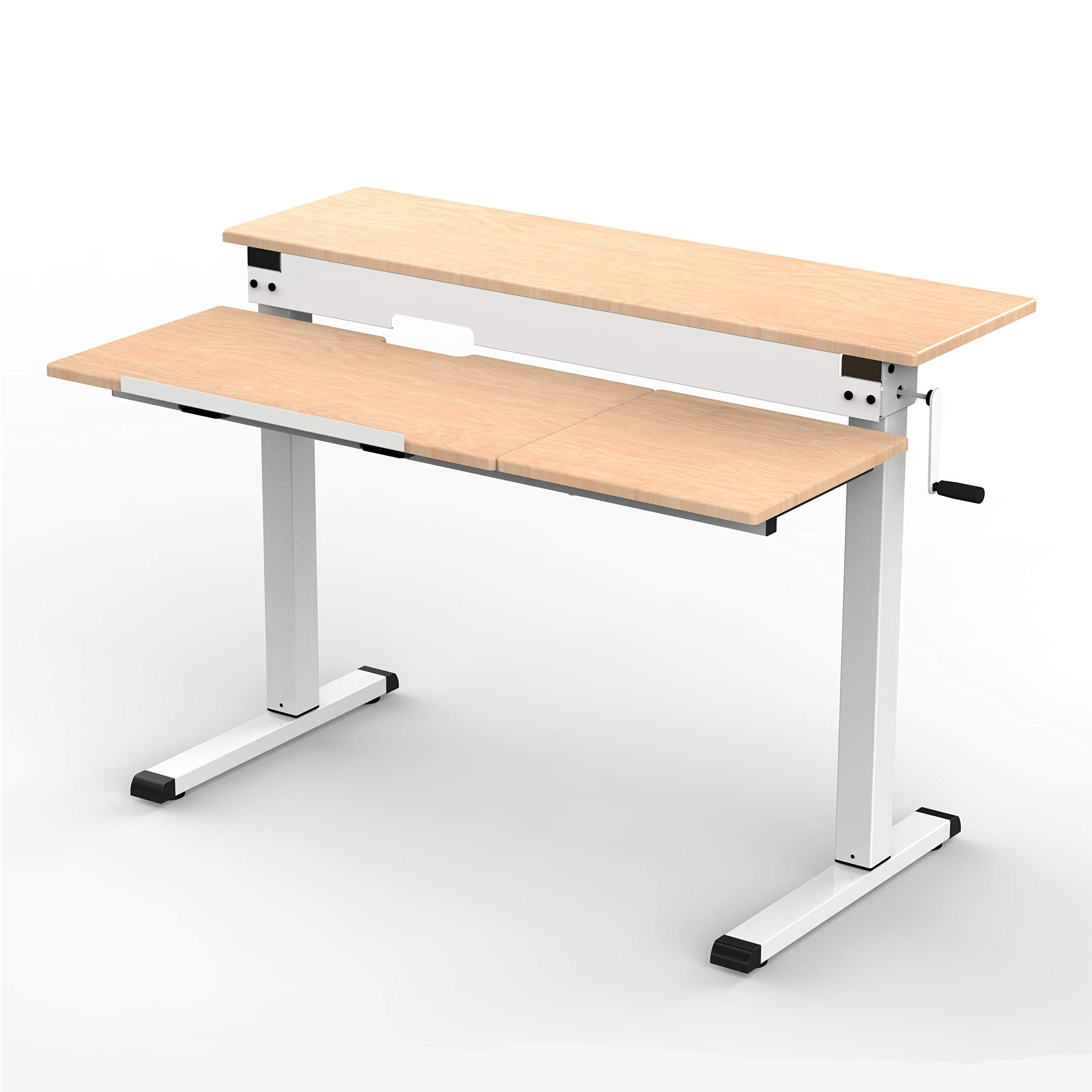 Stand Up Desk Store 48" Crank Adjustable Height Split Level Drafting ...