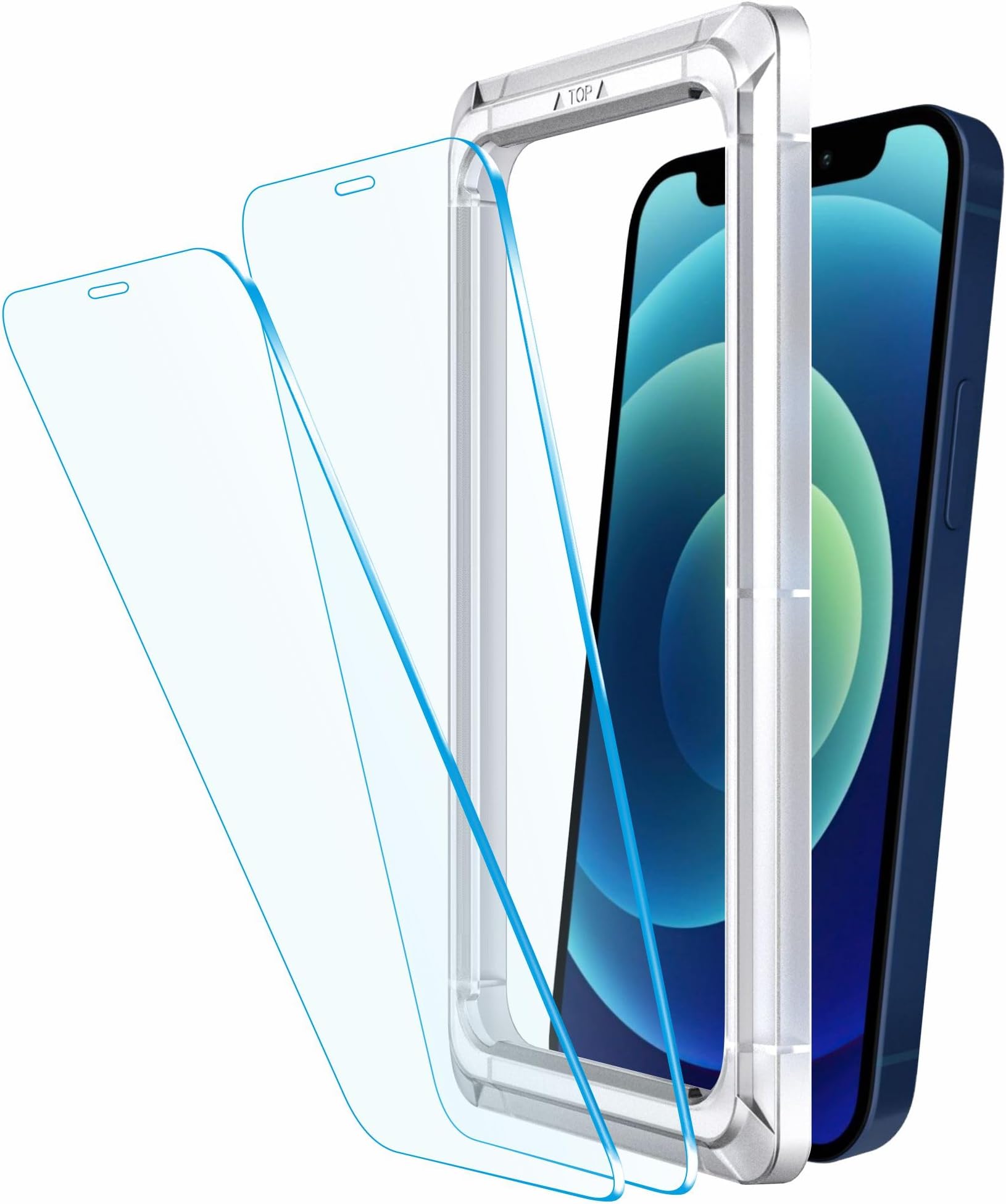 Spigen Alignmaster Tempered Glass Screen Guard For Iphone 12 and For ...